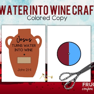 Jesus Turns Water Into Wine Story & Bible Wheel Craft for Kids, Wedding ...