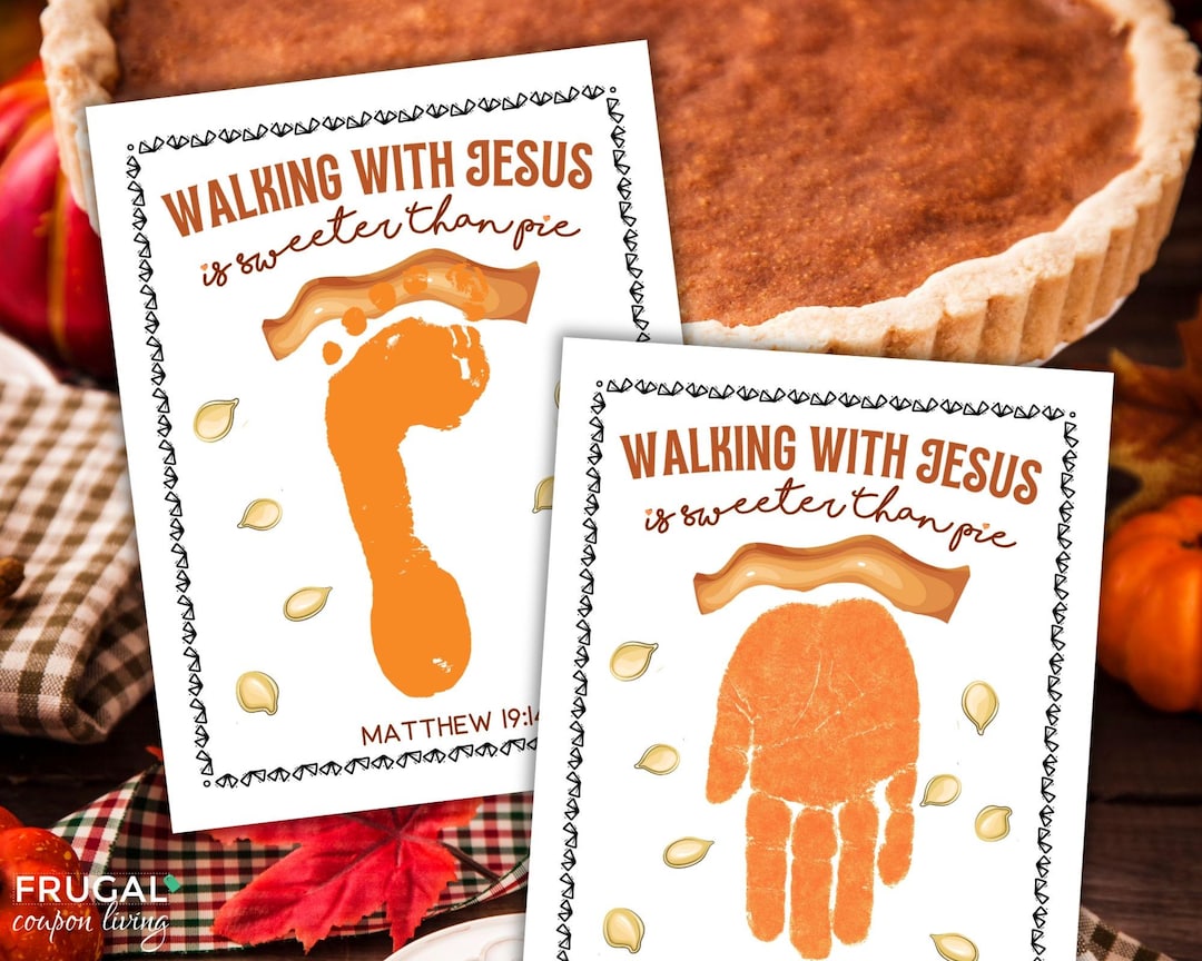 Walking With Jesus Footprint Art, Sweeter Than Pie Footprint Craft ...