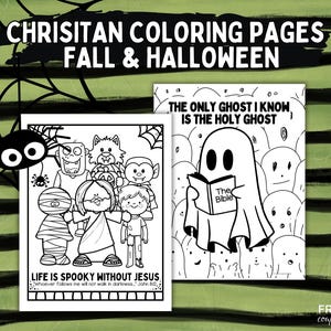 Christian Halloween Coloring Pages for Kids, Printable Halloween ...