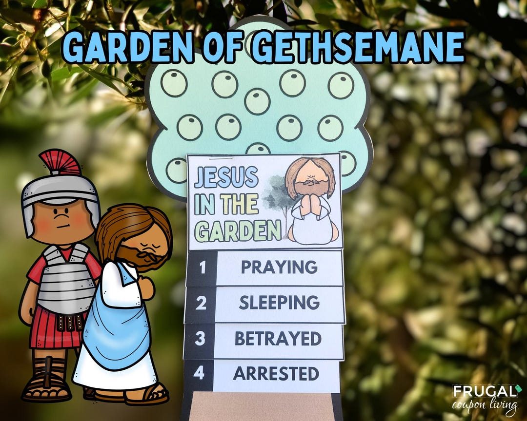 Jesus Prays in the Garden Flipbook Bible Craft for Kids, Jesus Praying ...