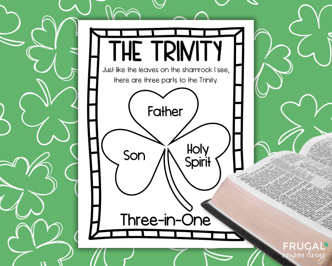 Christian St. Patrick's Day Printable Set, Holy Trinity Coloring Pages ...
