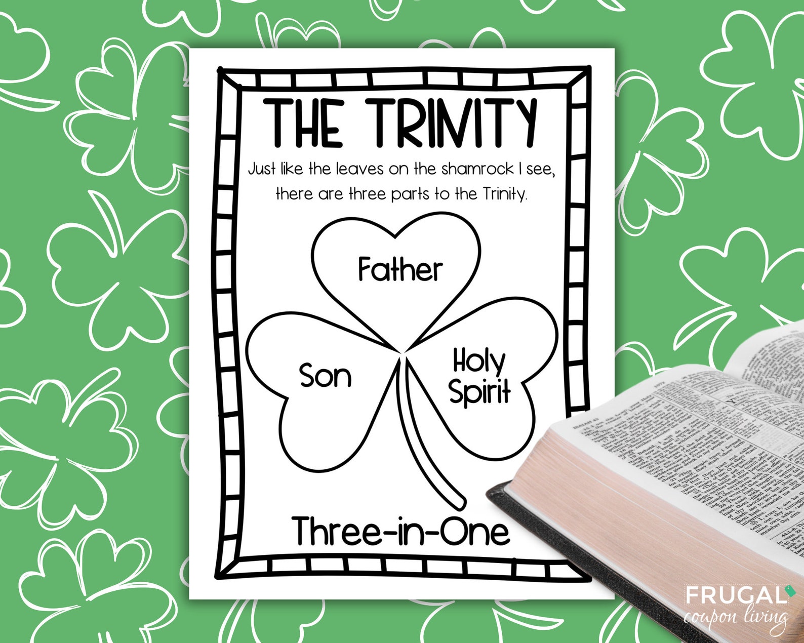 Christian St. Patrick's Day Printable Set, Holy Trinity Coloring Pages ...