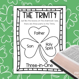 Christian St. Patrick's Day Printable Set, Holy Trinity Coloring Pages ...