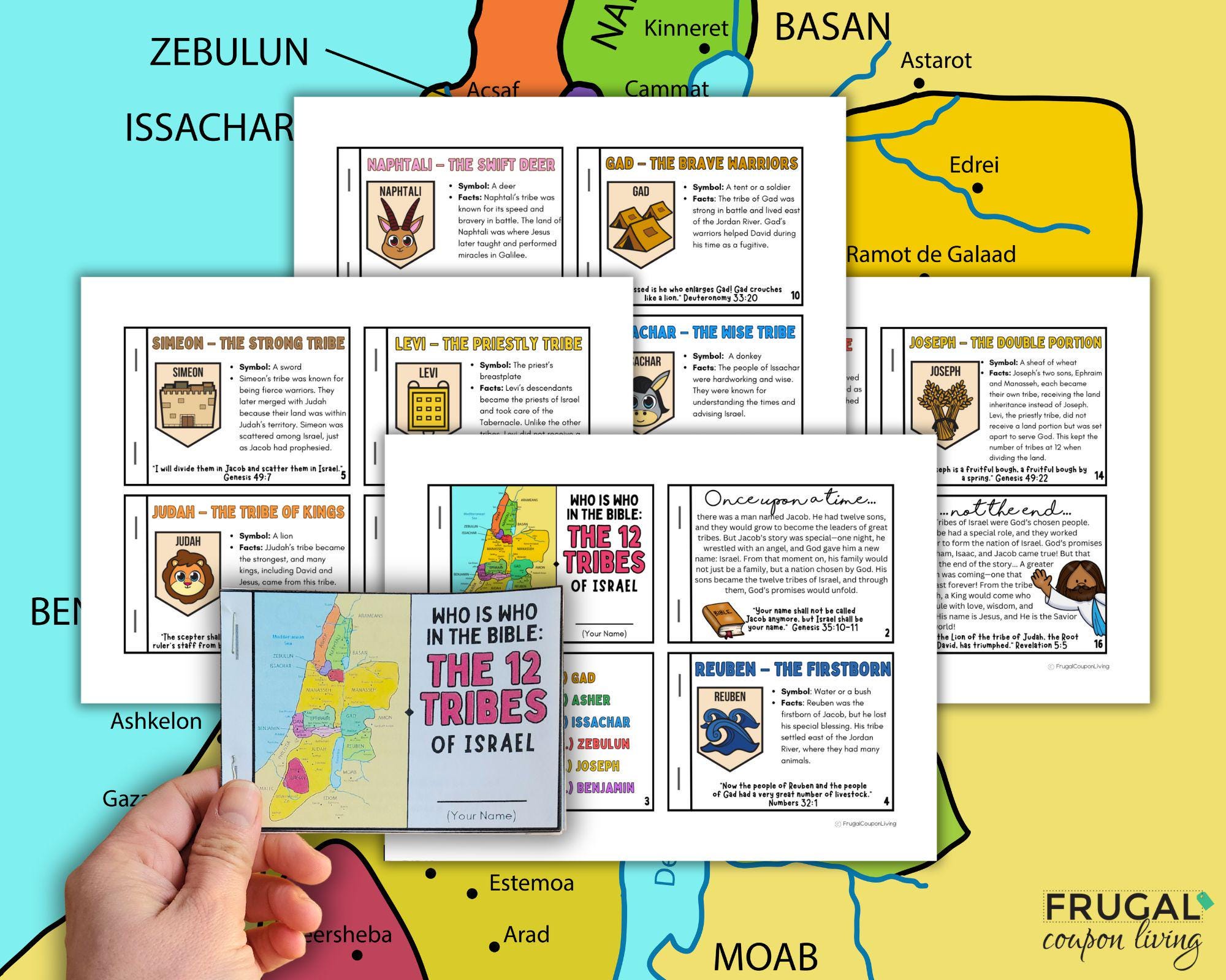 12 Tribes of Israel Bible Craft Story Book, 12 Tribes of Judah Facts ...