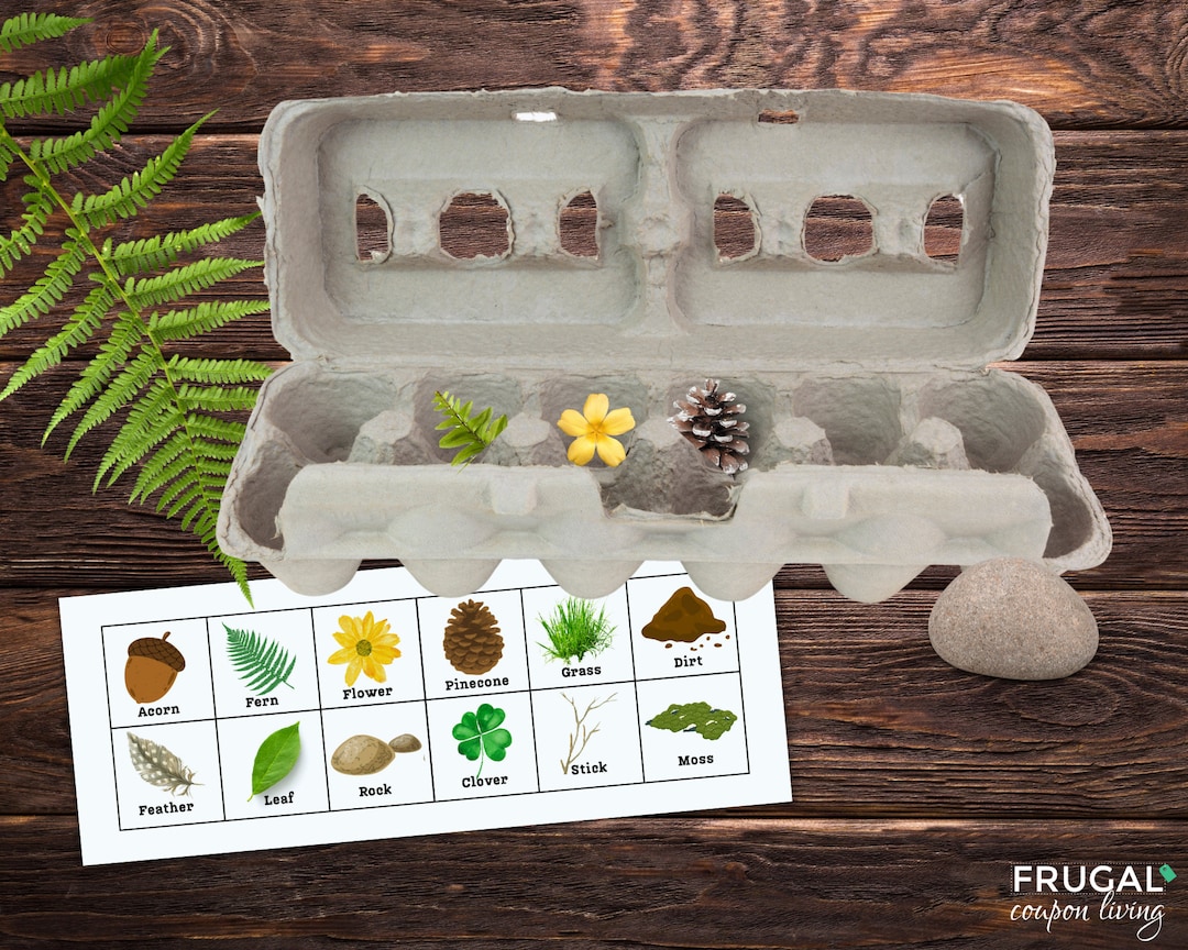 Egg Carton Scavenger Hunt Printable | Printable Nature Scavenger Hunt ...