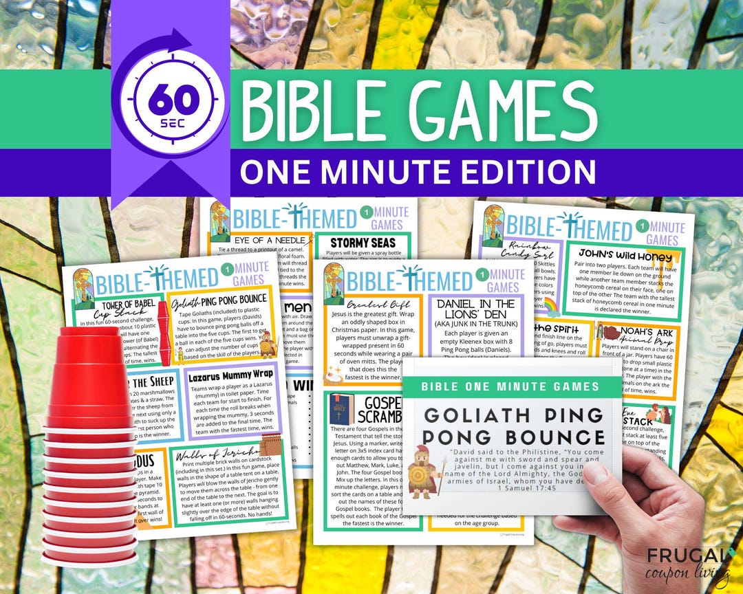 Best Bible One Minute Games for Youth, Youth Group Game for Kids, Fun ...