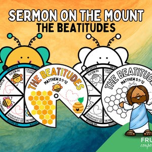 Jesus' Sermon on the Mount Craft Set - 10 Printable Bible Crafts for ...