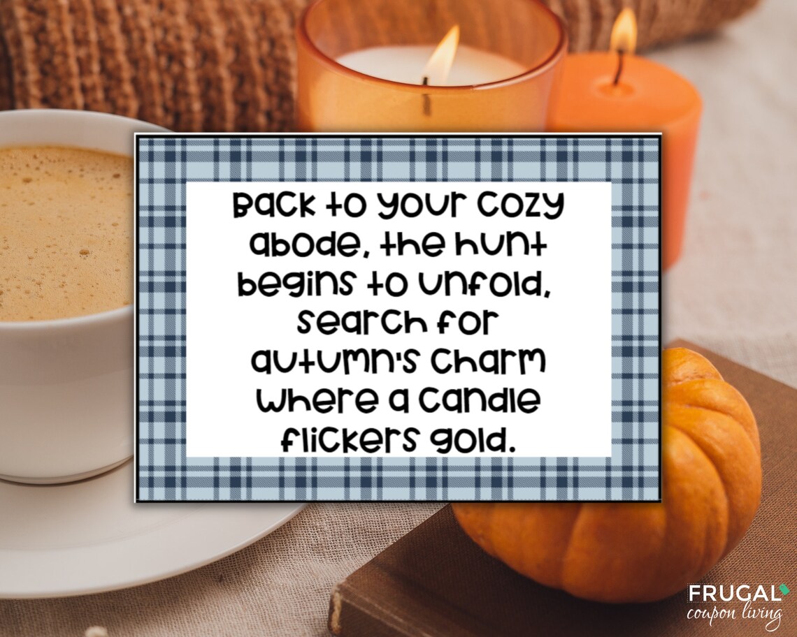 Fall Scavenger Hunt Clues Fun Fall Activities Printable - Etsy