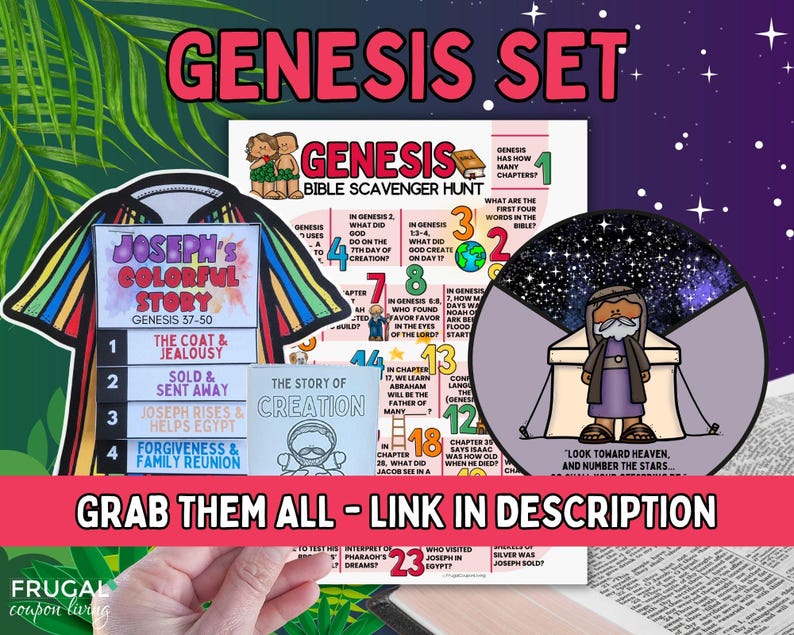 Days of Creation Bible Craft Printable, Genesis 1-2:3 Creation Booklet ...