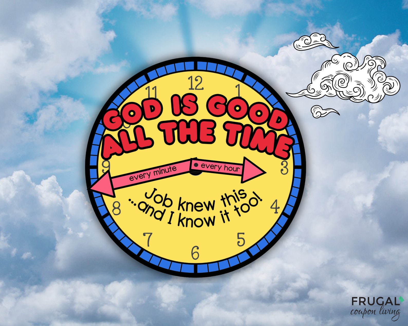 God is Good All the Time Craft for Kids, Book of Job Printable Clock ...