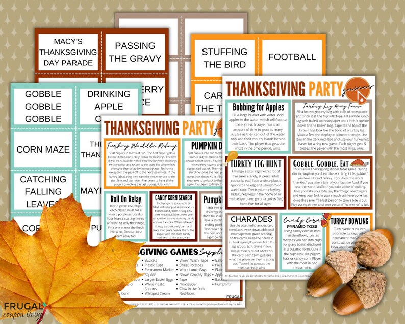 Thanksgiving Party Games, the Best Fall Festival Game Directions ...