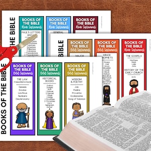 Books of the Bible Coloring Bookmarks for Kids, 66 Books of the Bible ...
