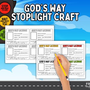 Christian Stoplight Bible Craft for Kids, God’s Way Traffic Light Kit ...
