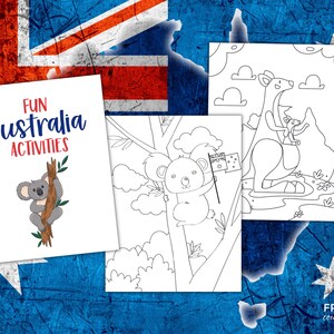 Printable Australia Activity Pack for Kids - Instant Digital Download ...