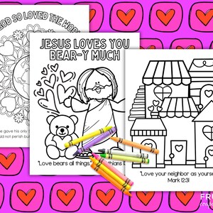 Christian Valentine's Day Coloring Pages, Kids Church Valentine Sunday ...