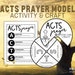 Acts Model Prayer Coloring Wheel & Worksheet, Teaching Acts Prayer ...