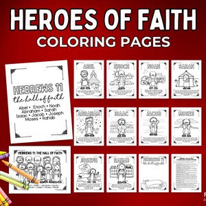 Hebrews 11 Heroes of Faith List Bible Crafts for Kids, Printable Hall ...