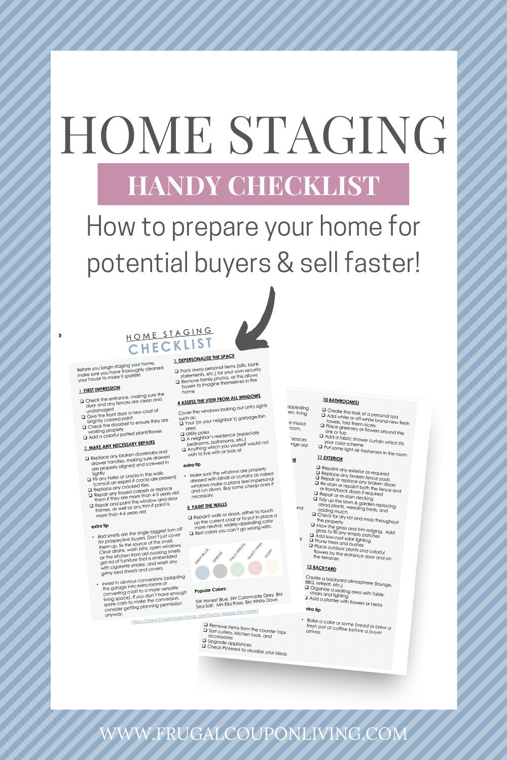 Handy Home Staging Checklist Printable Prep Your Home - Etsy