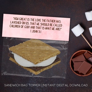 Christian Gift Tag S'mores Bag Topper Printable | Christian Bag Topper ...