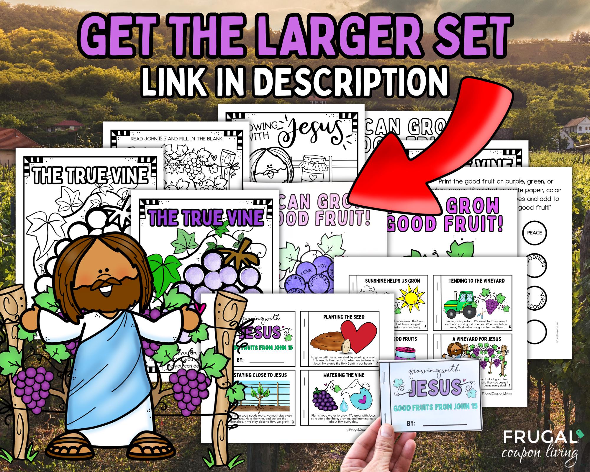 The True Vine Mini-book Craft, Growing With Jesus John 15 Parable of ...