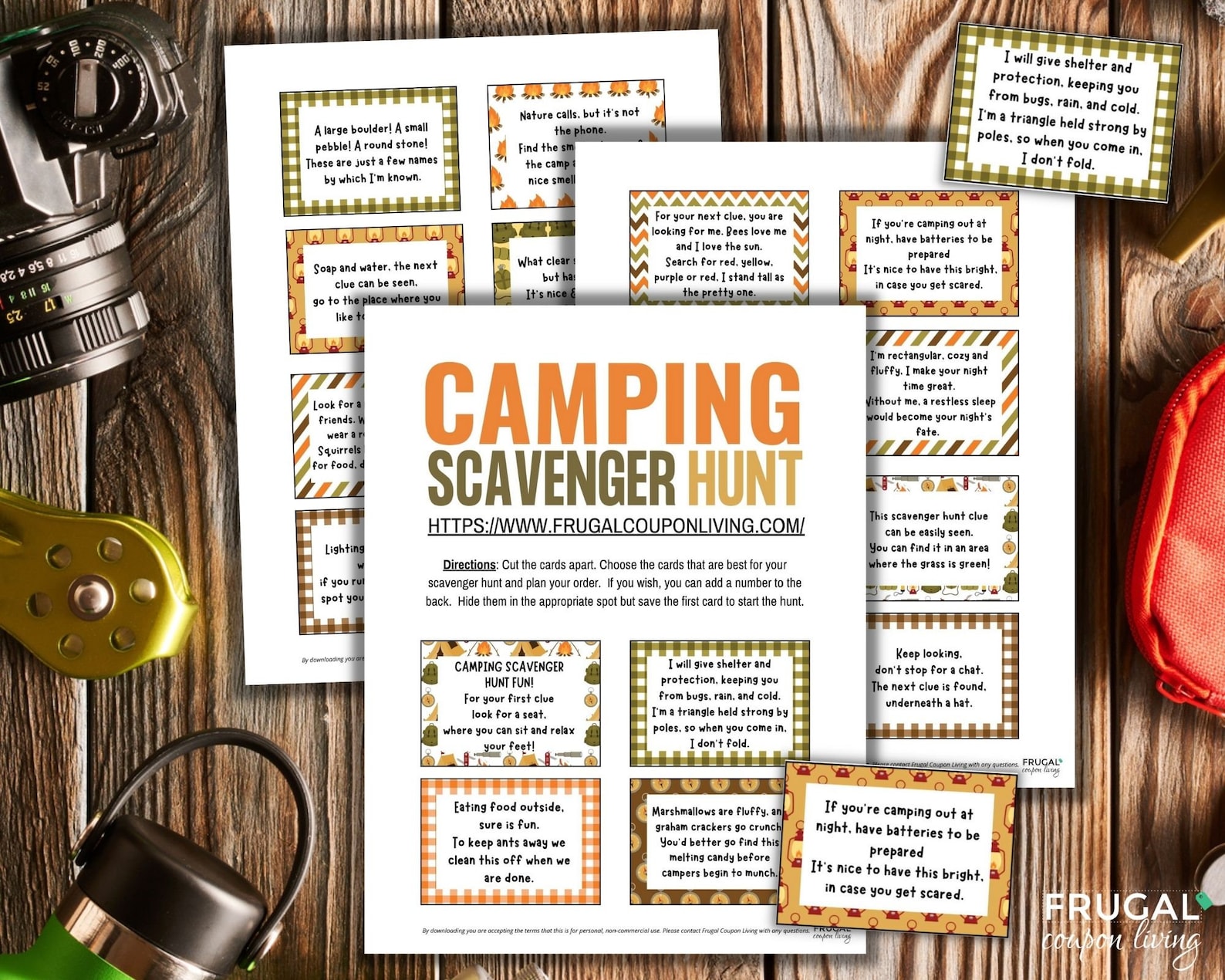 20 Camping Scavenger Hunt Riddles for Kids PDF | Rhyming Outdoor ...