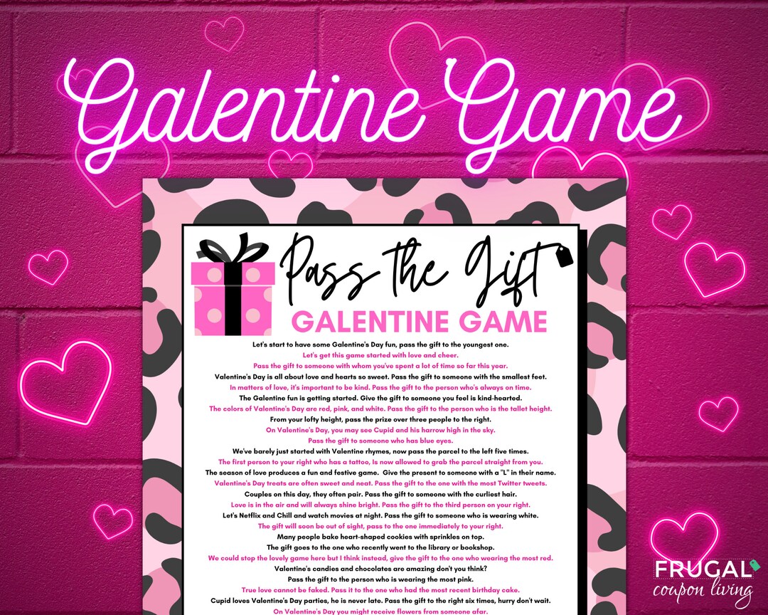 Valentine Galentine Game Pass the Gift | Group Galentine Party Game ...