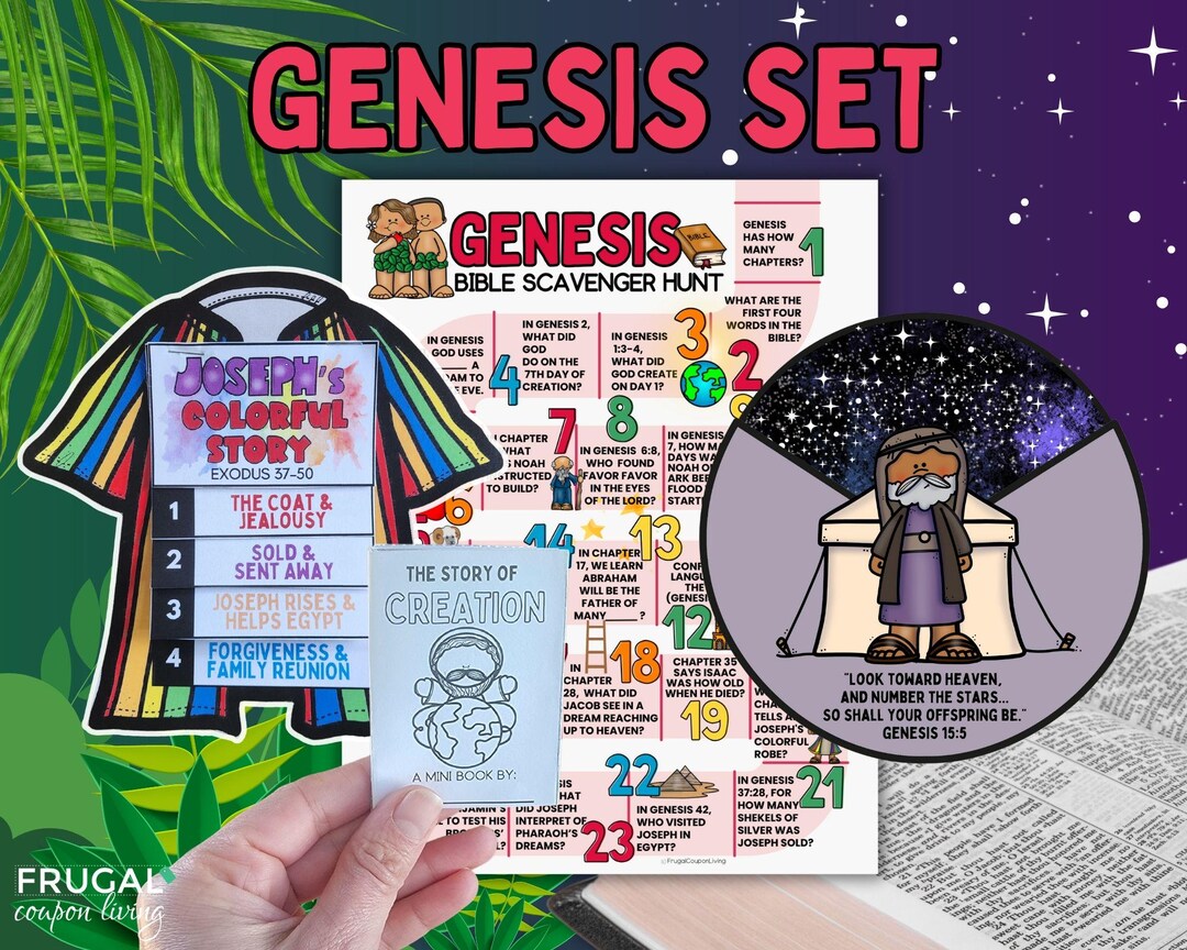 Genesis Craft Set for Kids, Creation, Abraham, Joseph, & Genesis Bible ...