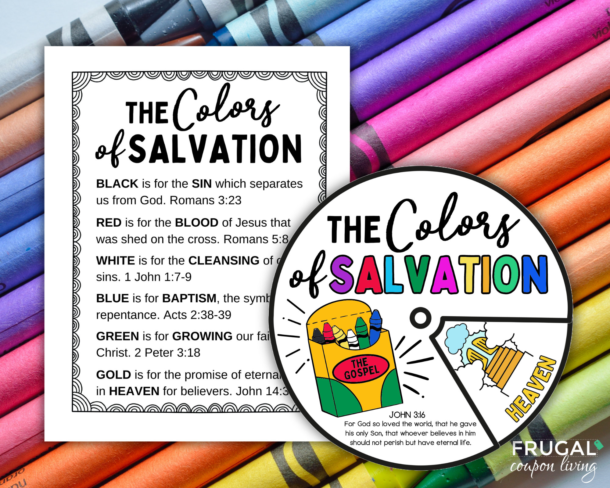 Gospel of Salvation Coloring Wheel, the Color Gospel Wheel Sunday ...