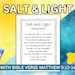 Salt and Light Craft for Kids Sunday School Handprint Art Printable ...
