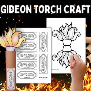 Gideon Torch Craft for Kids, DIY Paper Torch Gideon's Army of 300, 3-D ...