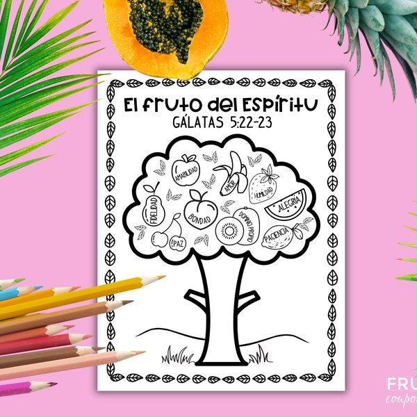 Fruto del espíritu gálatas 5: 22 23 versículo de la biblia - Etsy España