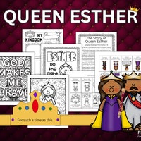 Queen Esther Bible Story, Queen Esther Activities and Games, Queen ...