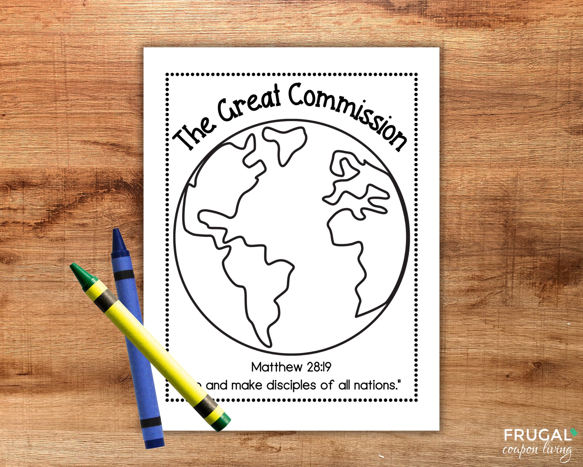 Christian Earth Day Craft Printable, Earth Paper Craft for Kids ...