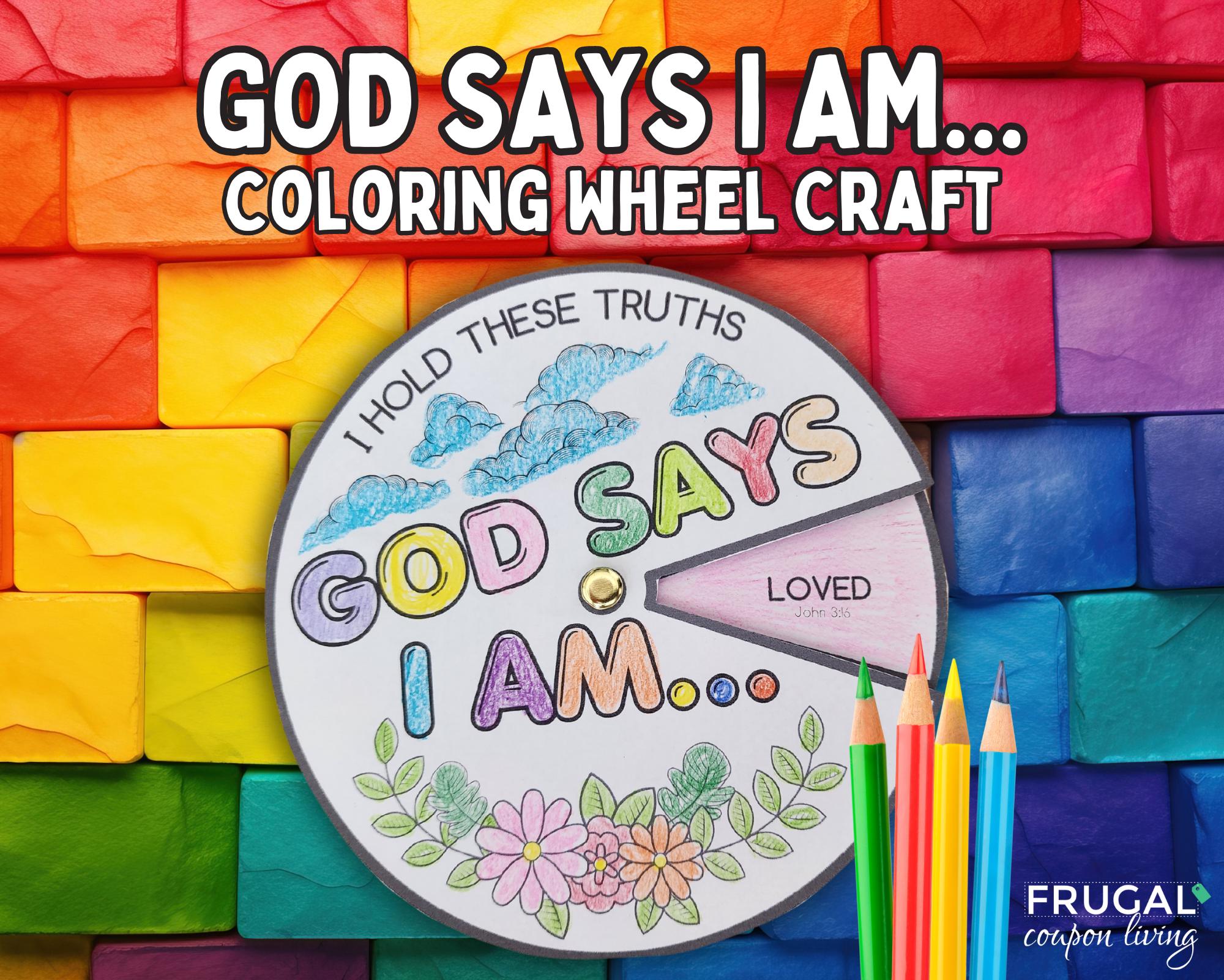 Identity in Christ Coloring Wheel for Kids, Teaching Biblical Truths ...