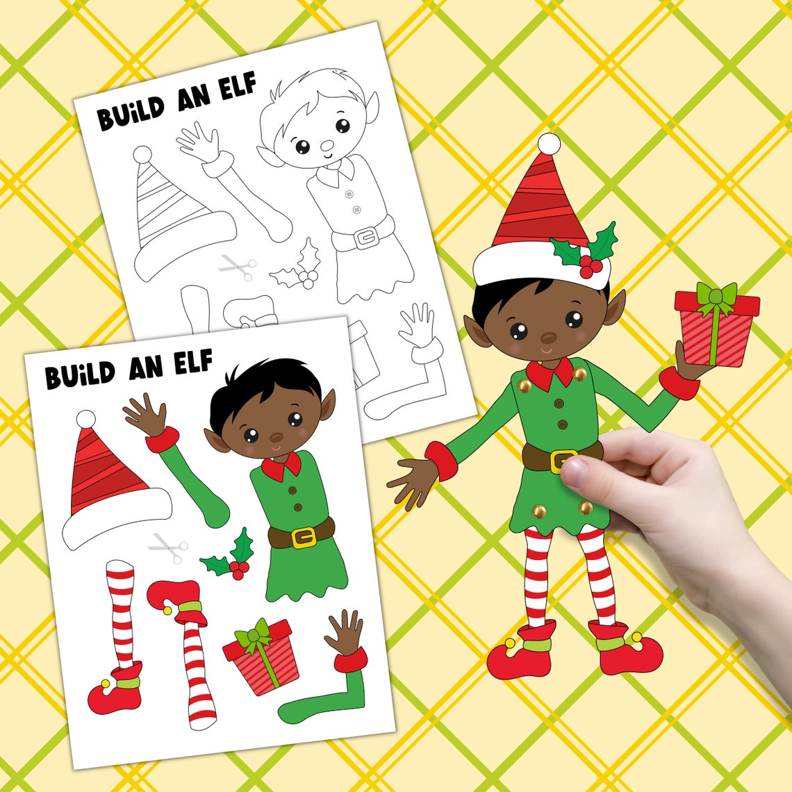 Adorable Elf Template Craft Kit Printables DIY Elf Doll Fun - Etsy