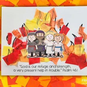 Shadrach Meshach Abednego Craft for Kids, Fiery Furnace Bible Activity ...