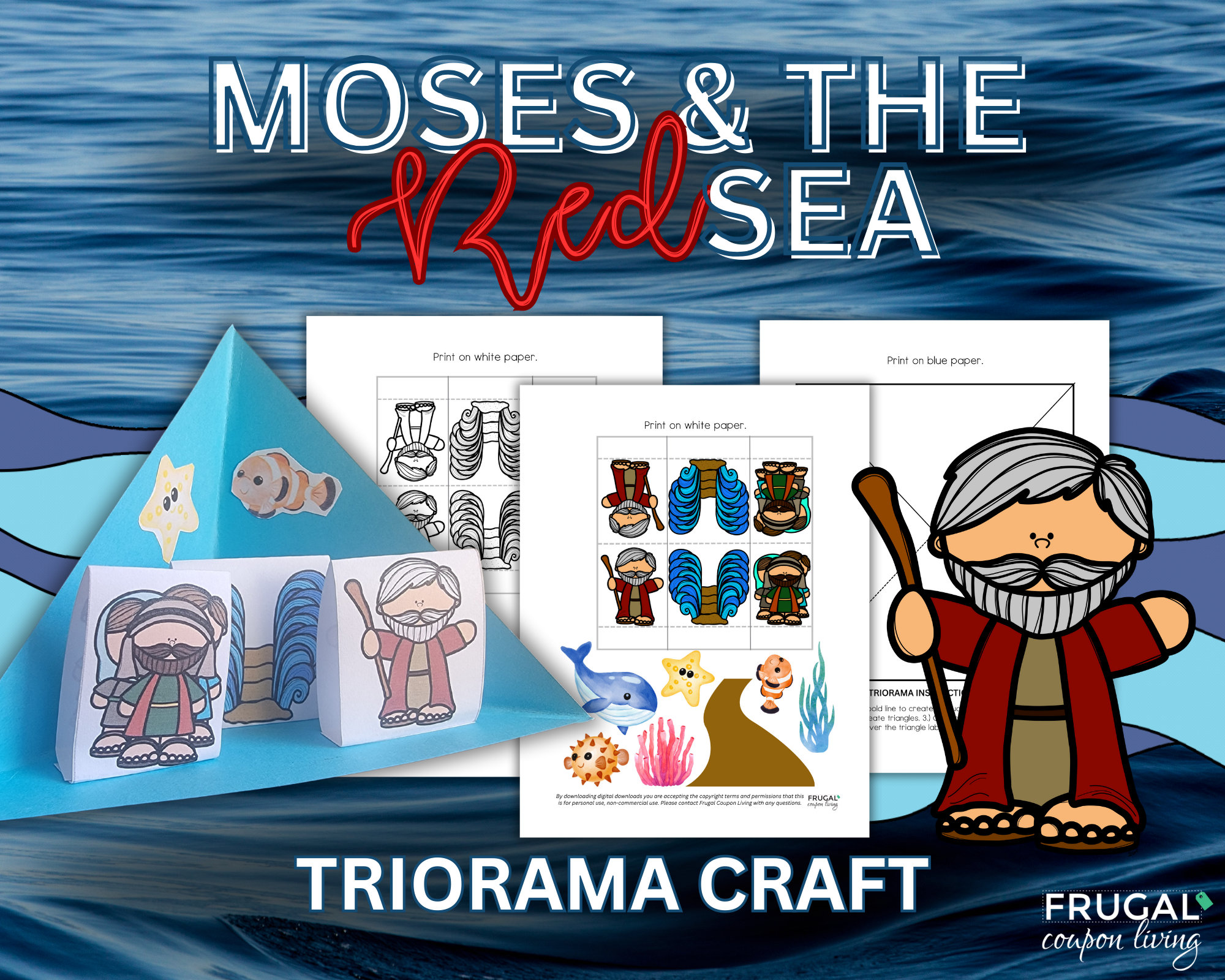 Moses and the Red Sea Craft, Crossing the Red Sea Activity 3-D Diorama ...