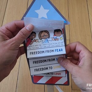 Freedom in Jesus Fourth of July Bible Craft, Patriotic Religious ...