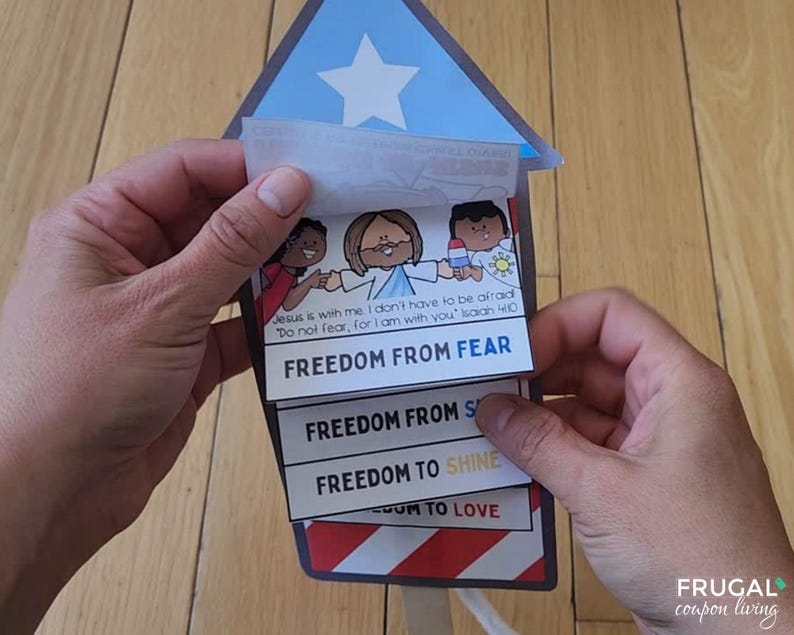 Freedom in Jesus Fourth of July Bible Craft, Patriotic Religious ...