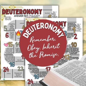 Deuteronomy Bible Scavenger Hunt Printable, Book of Deuteronomy Bible ...