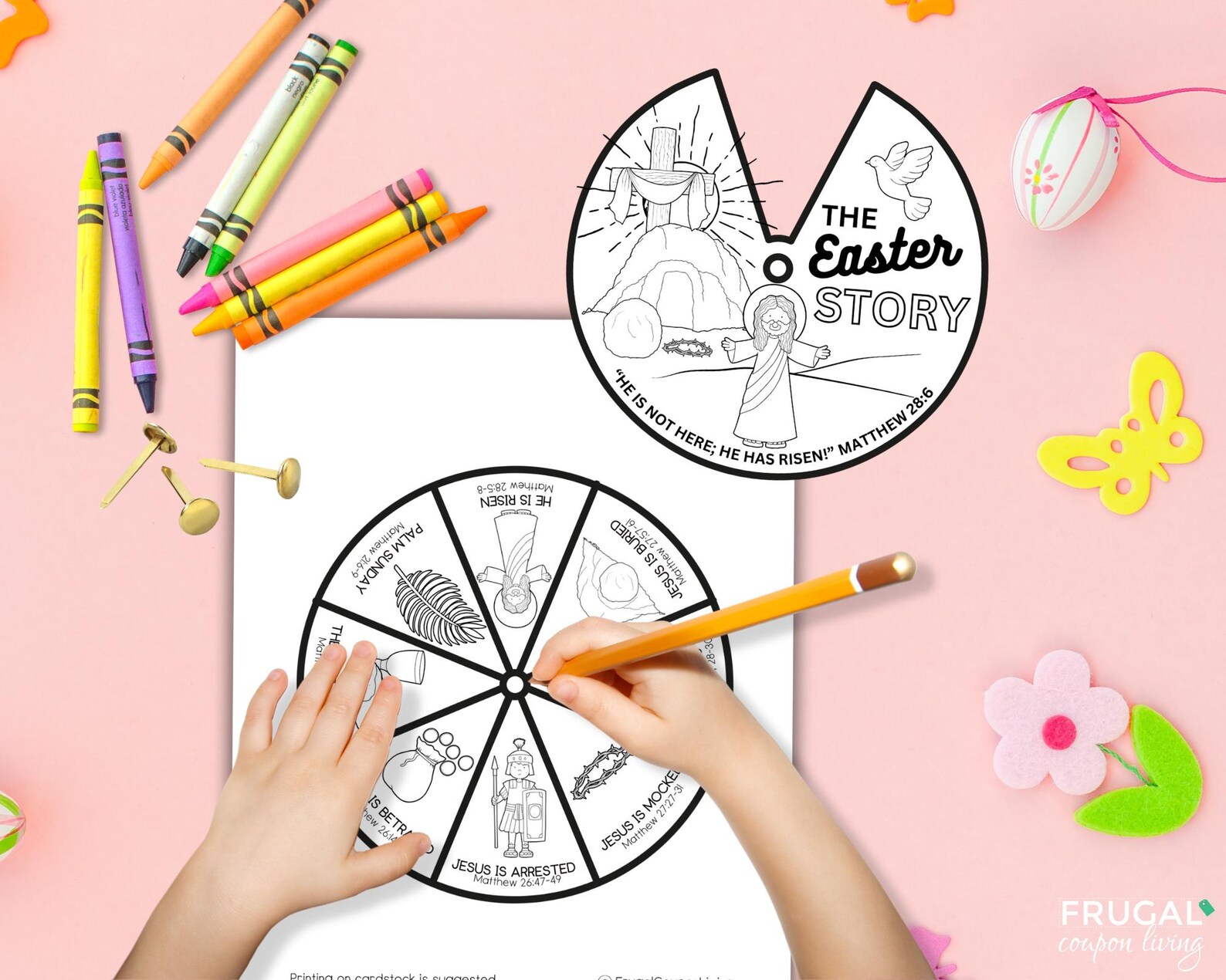 Easter Story Wheel Printable, Sunday School Easter Craft for Kids ...