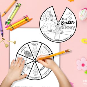 Easter Story Wheel Printable, Sunday School Easter Craft for Kids ...