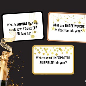 Conversation Cards New Year's Eve | 68 NYE Questions Self-reflection ...