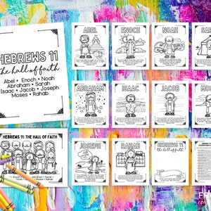 Heroes of Faith Hebrews 11 Printable Coloring Pages, Hall of Faith ...