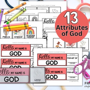 Names of Jesus & Attributes of God Name Tag, Hello My Name Is...creator ...