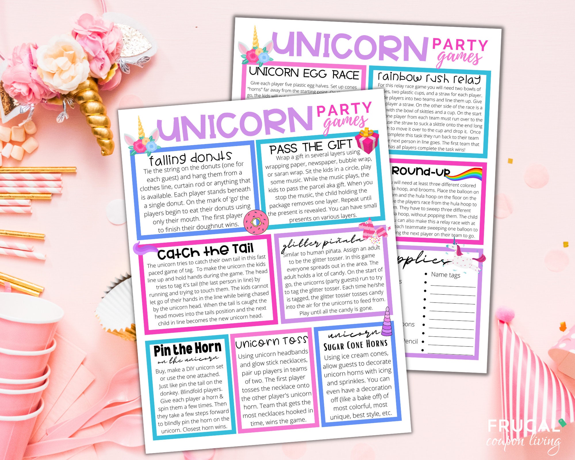 Fun Unicorn Party Games Unicorn Birthday Party Activity for - Etsy