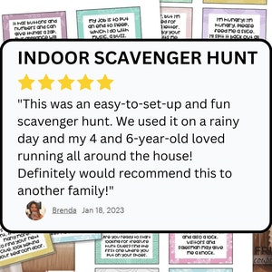 Indoor Scavenger Hunt Riddles for Kids PDF | 20 Fun Indoor Treasure ...