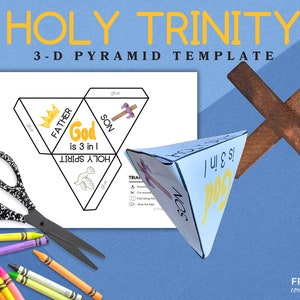 Holy Trinity Pyramid Printable Template, God 3-in-1 Trinity Sunday ...