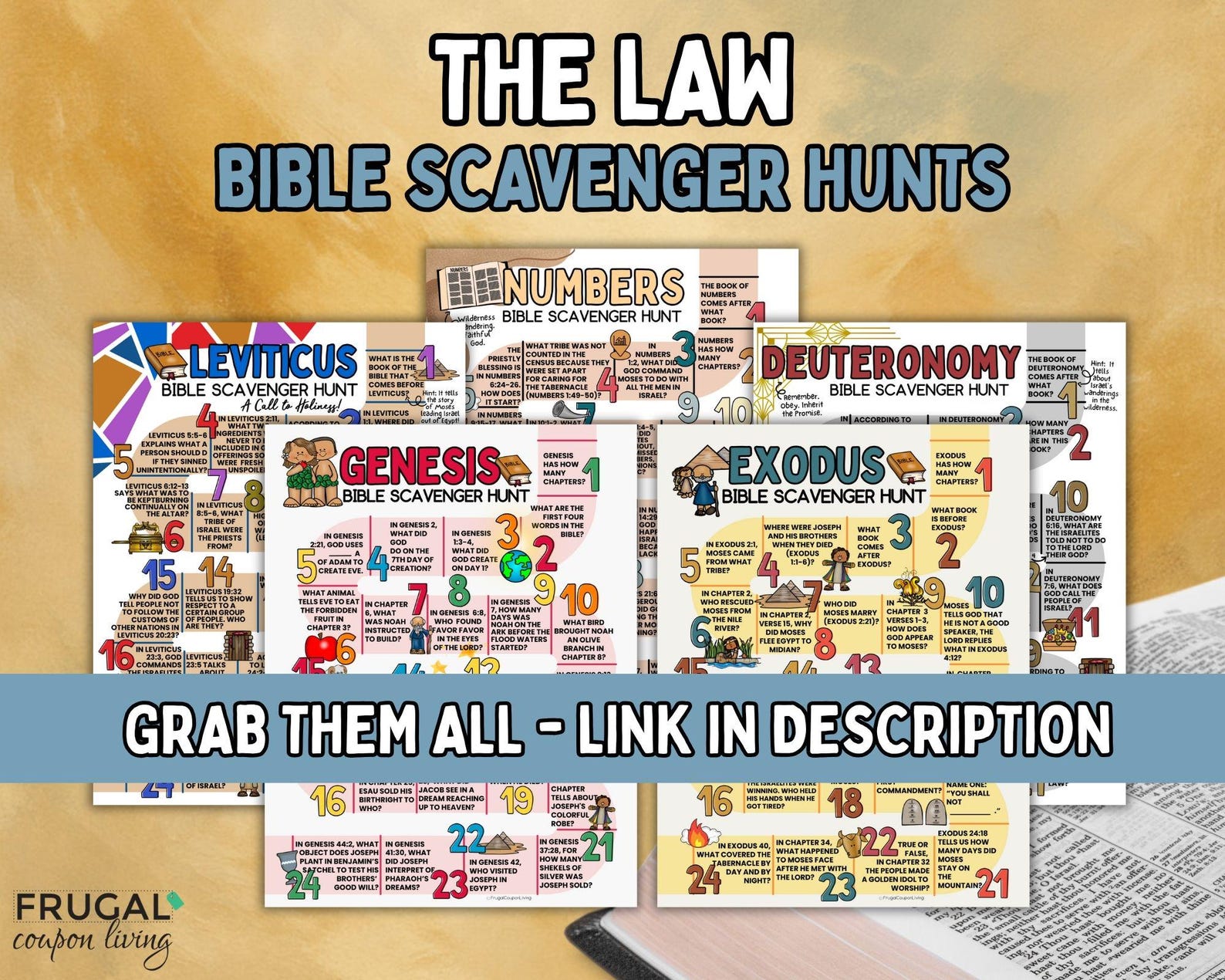Leviticus Bible Scavenger Hunt, Old Testament Bible Trivia Printable ...