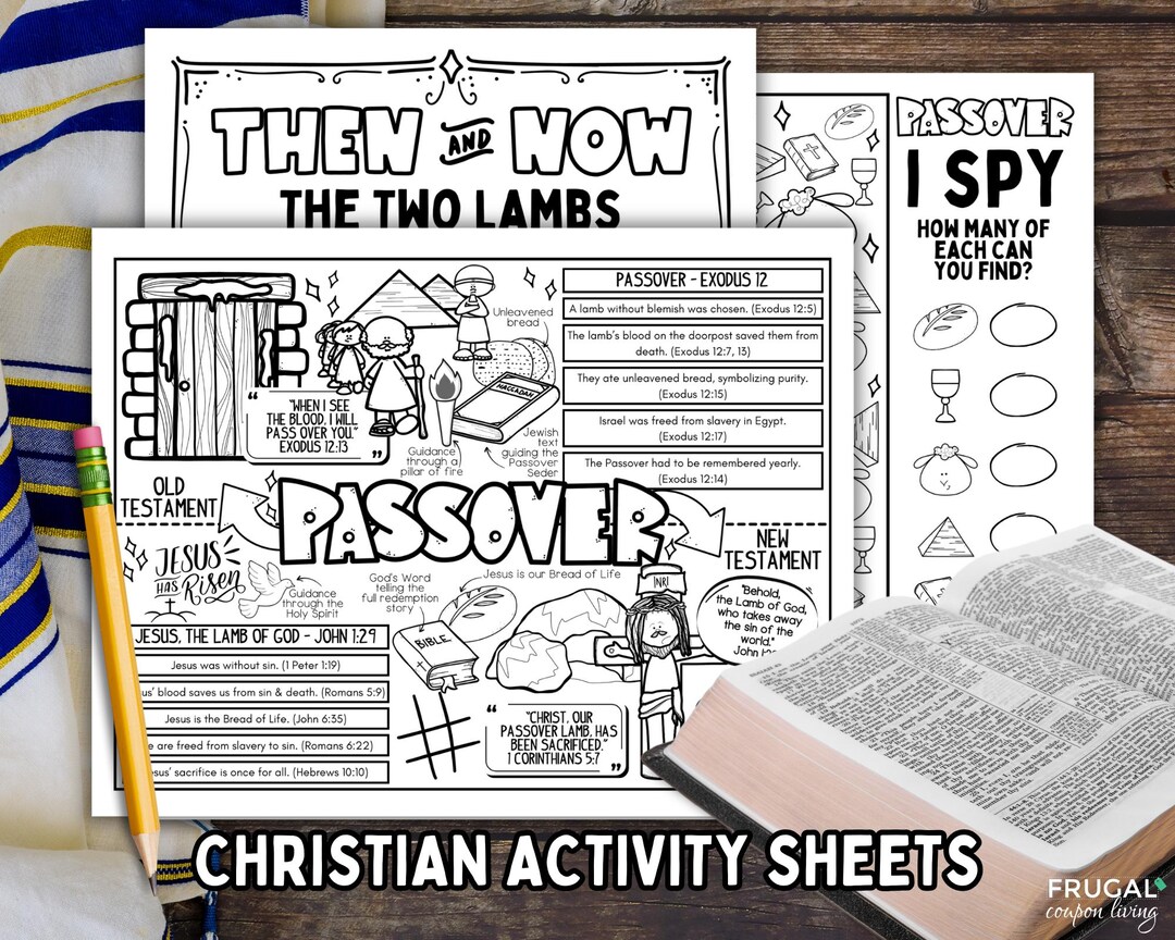 Christian Passover Activity Placemat, Connect the Old & New Testament ...